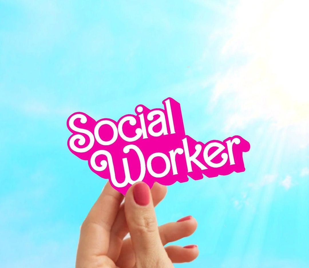 Social Worker Sticker - Pink Sticker for Social Workers - LCSW Sticker ...