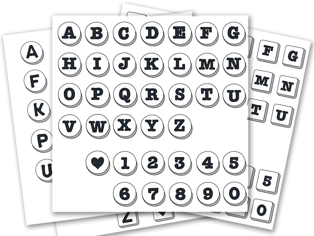Alphabet Friendship Bead SVG Digital Download - Etsy