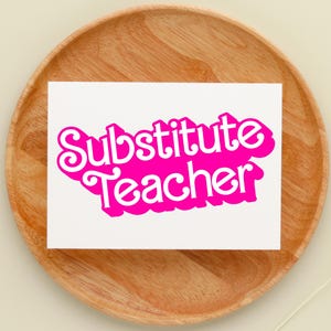 Substitute Teacher Sticker - Back to School Gift for Substitute ...