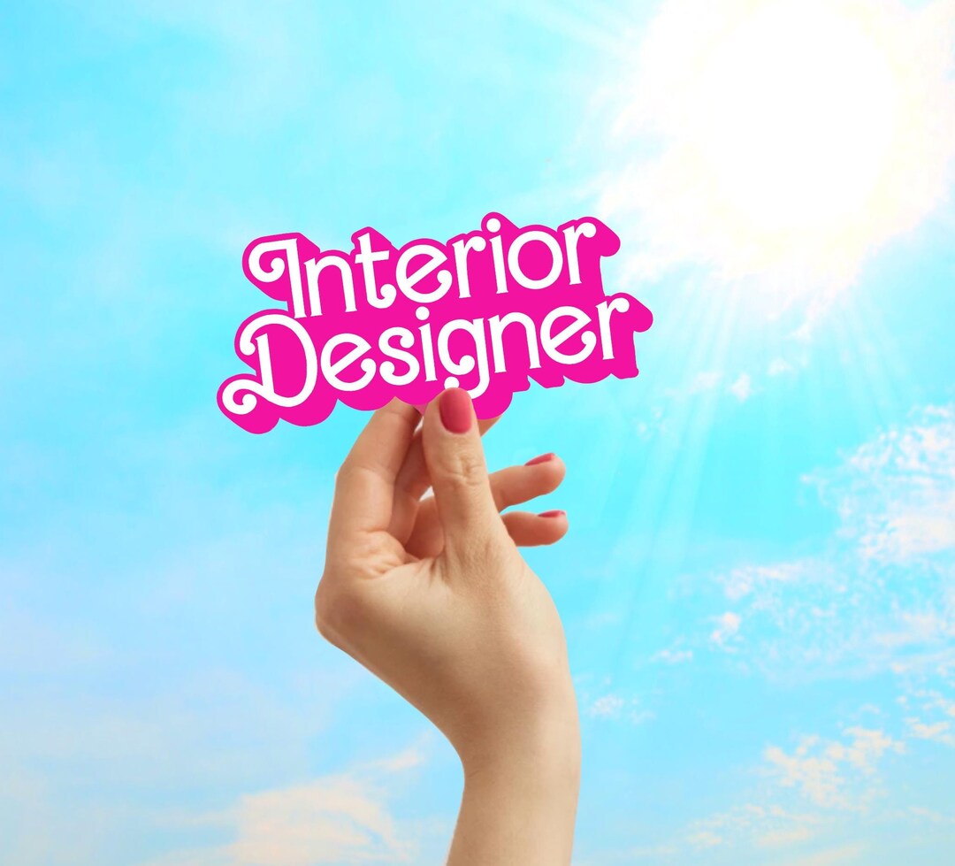 Interior Designer Sticker - Pink Interior Designer Decal - Etsy