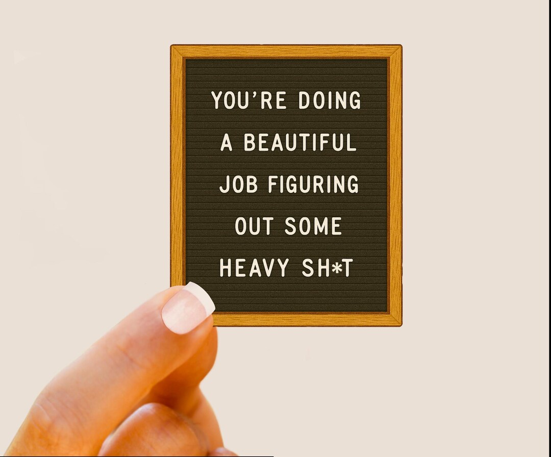 You're Doing a Beautiful Job Sticker - Mental Health Gift - Etsy