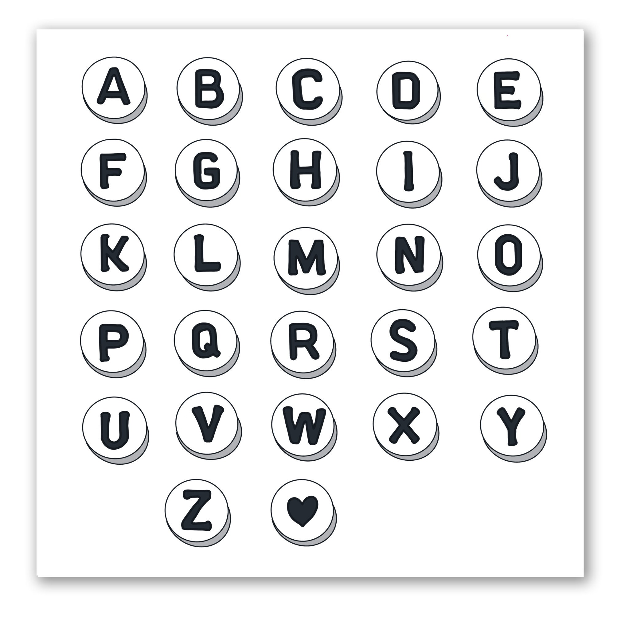 Circular Alphabet Friendship Beads SVG Digital Download - Etsy