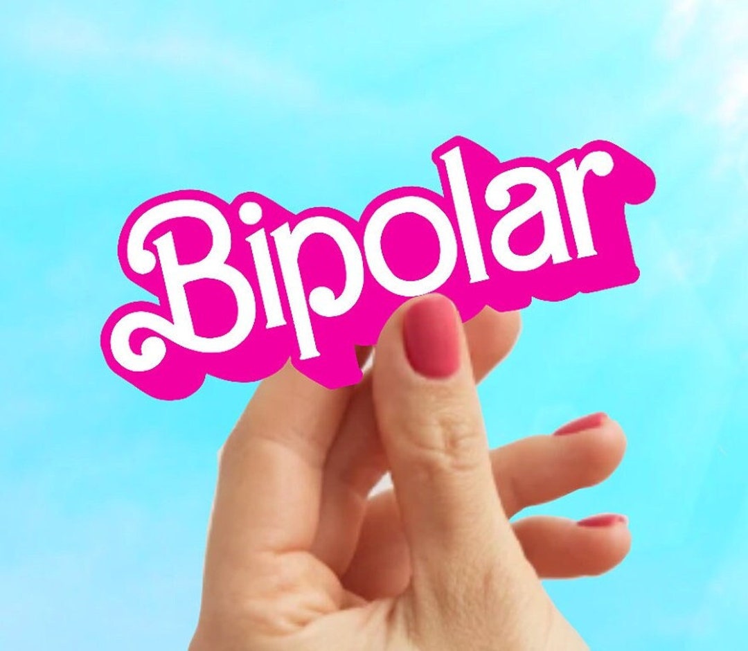 Bipolar Sticker - Neon Pink Mental Health Sticker - Etsy