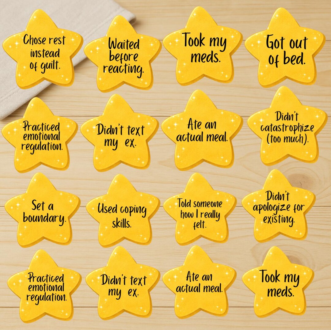 Gold Star Therapy Pack Sticker - Therapist Sticker Bundle - Mental ...
