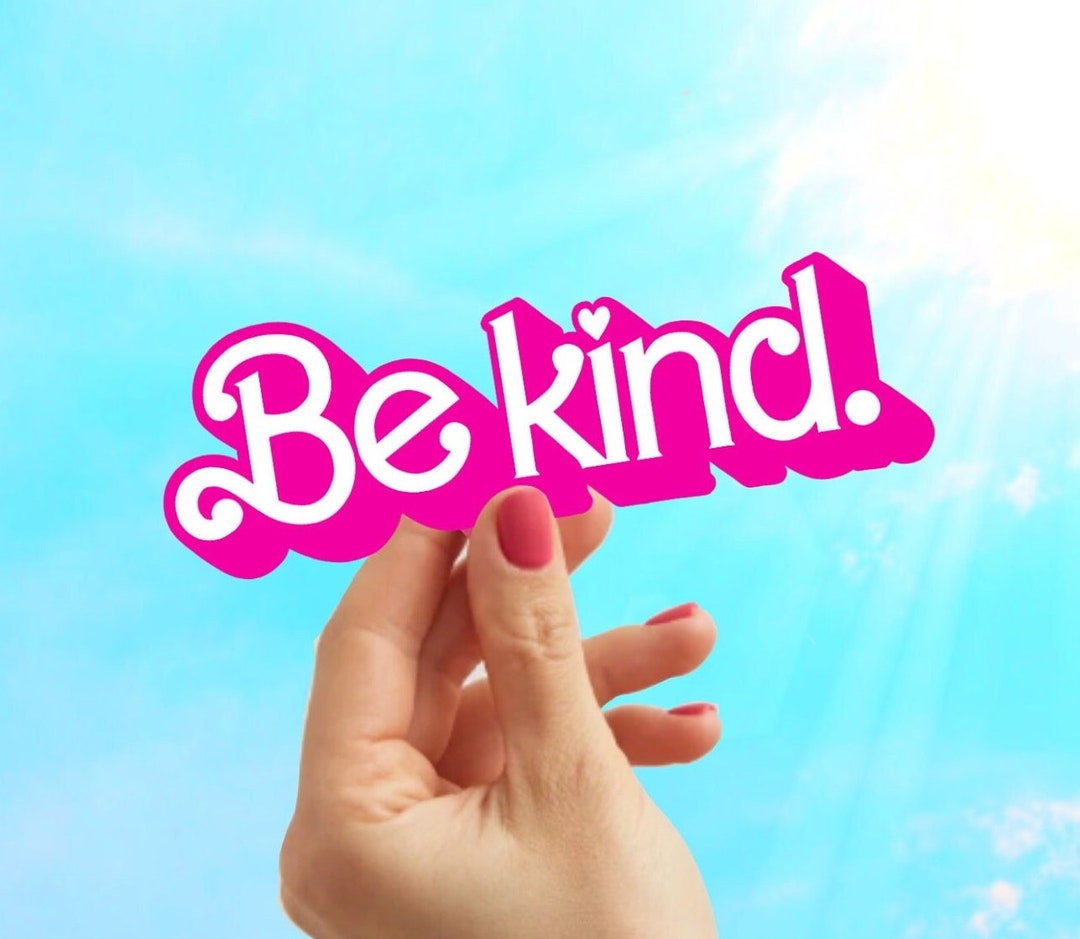 Be Kind Sticker - Neon Pink Mental Health Sticker - Etsy