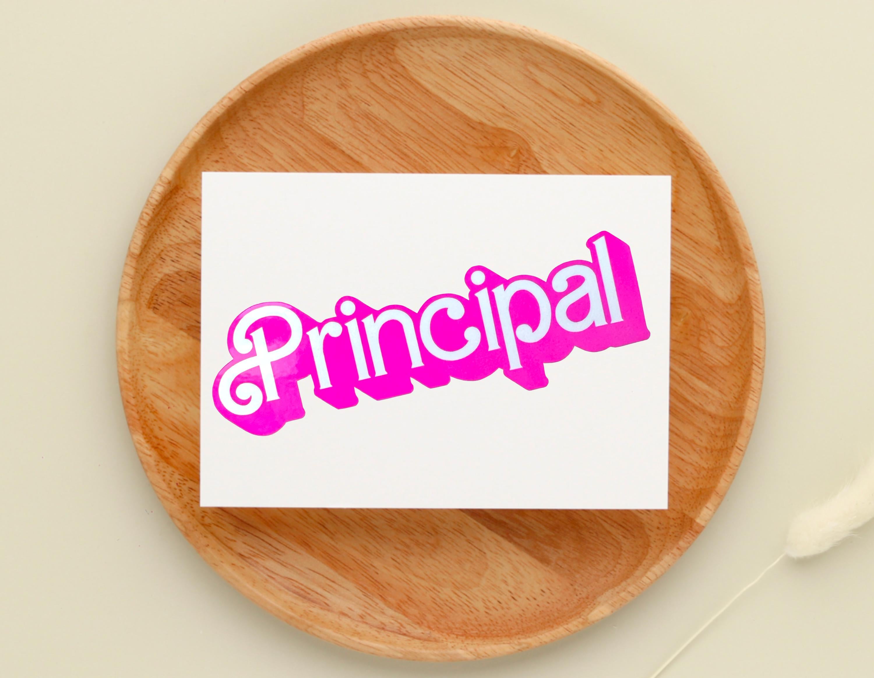 Principal Vinyl Sticker: Back to School Gift for Administrator - Etsy