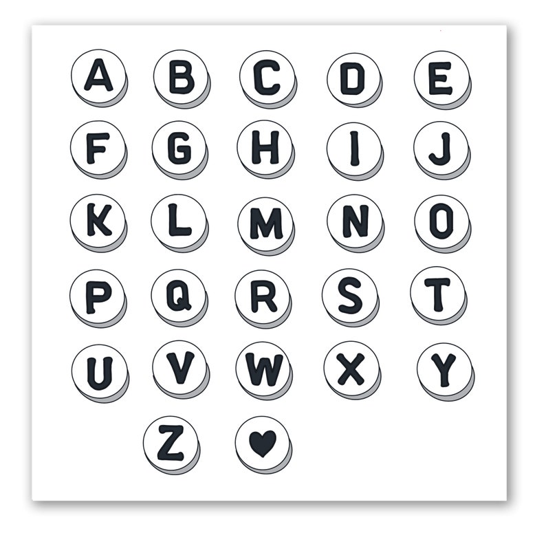 Alphabet Friendship Bead SVG Digital Download - Etsy