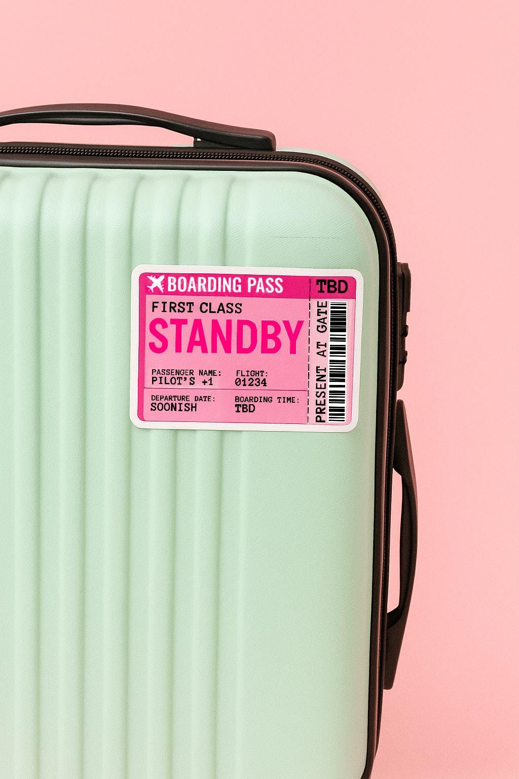 Pilot's Wife Sticker: Standby Boarding Pass Vinyl Decal - Etsy
