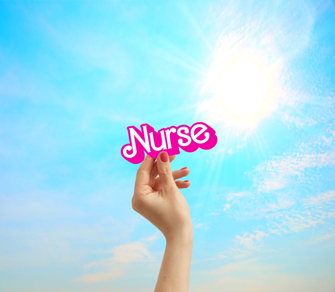 Nurse Sticker Neon Pink Sticker Decal for Nurses - Etsy
