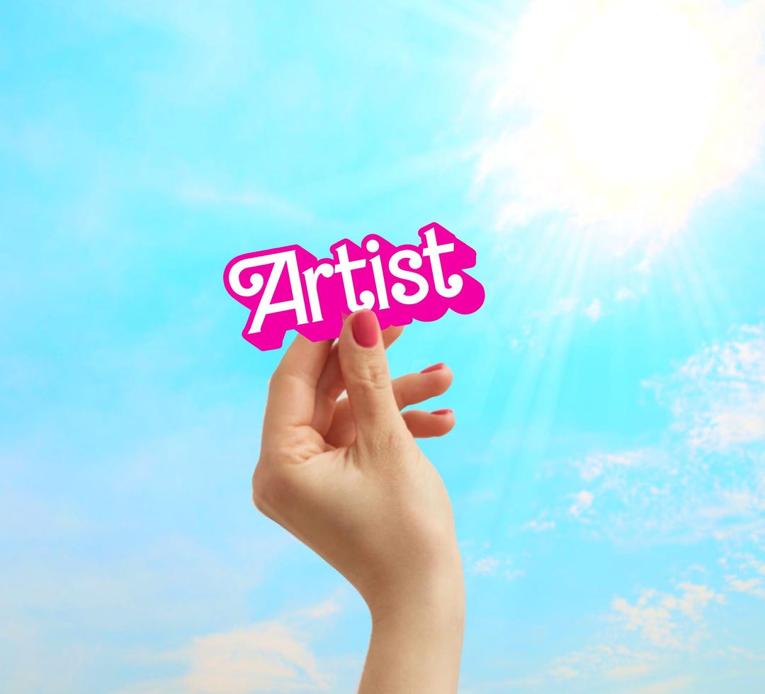 Artist Sticker - Pink Artist Decal - Etsy