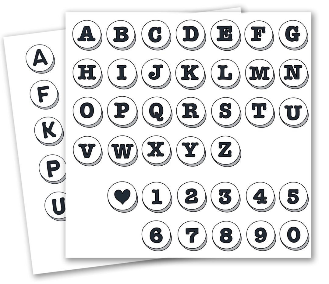 Friendship Bead Font SVG: Alphabet Letter Stickers (digital Download ...