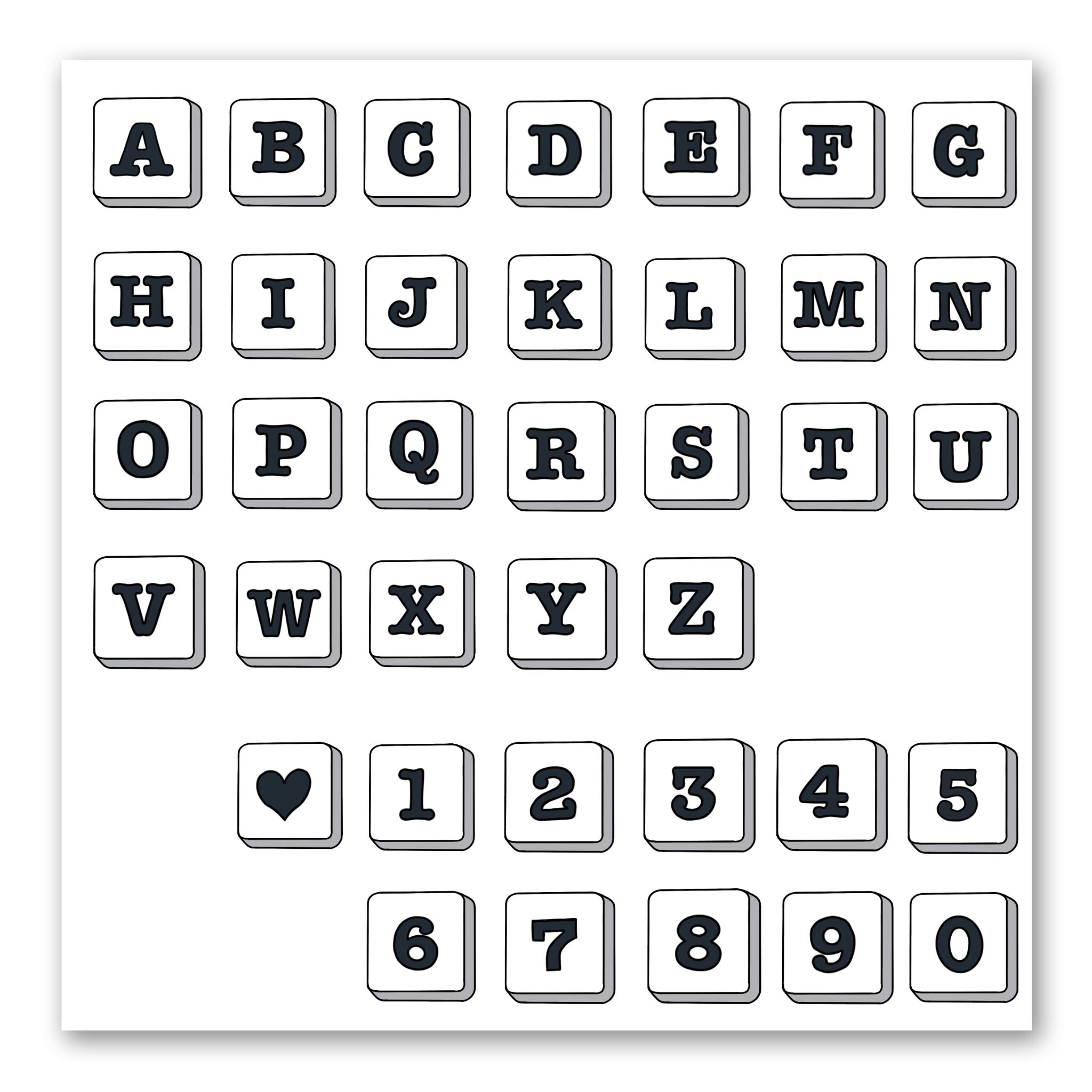 Square Alphabet Friendship Bead SVG Digital Download Friendship ...