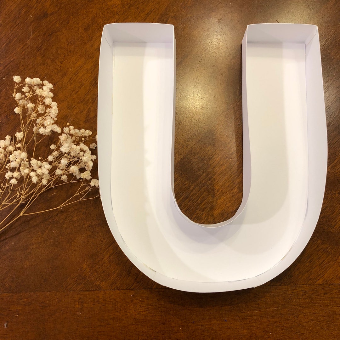 Fillable Box Letter U (size 10inch Tall) - Etsy