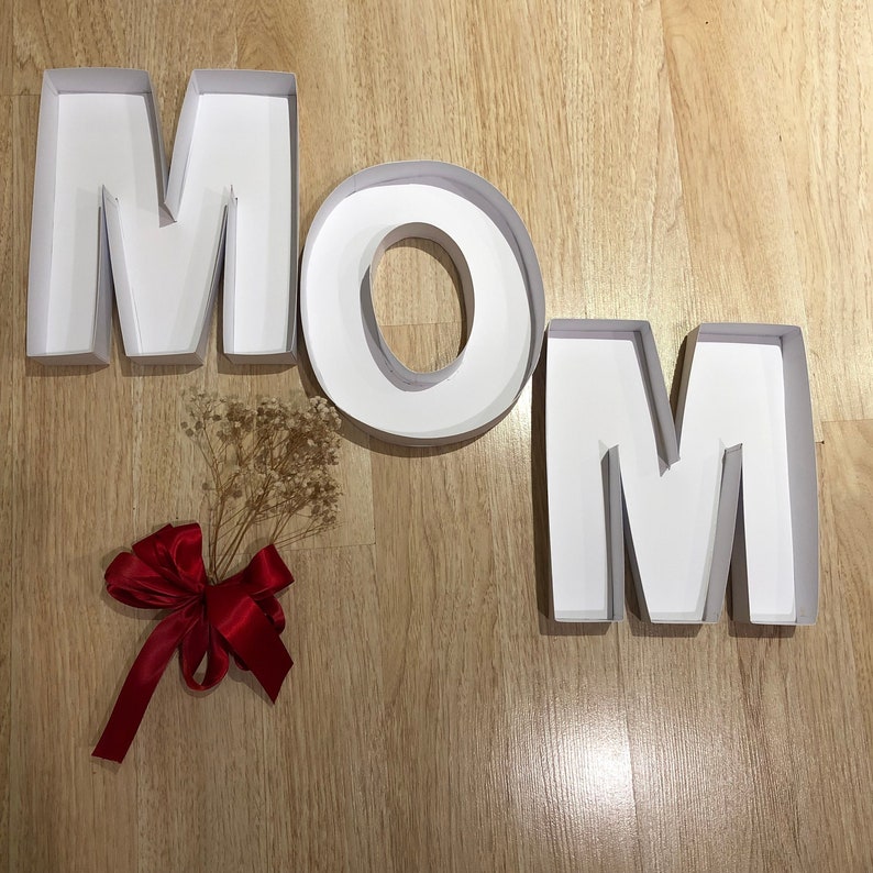Fillable Letter Box MOM Lot of 3 size 10inch Tall - Etsy