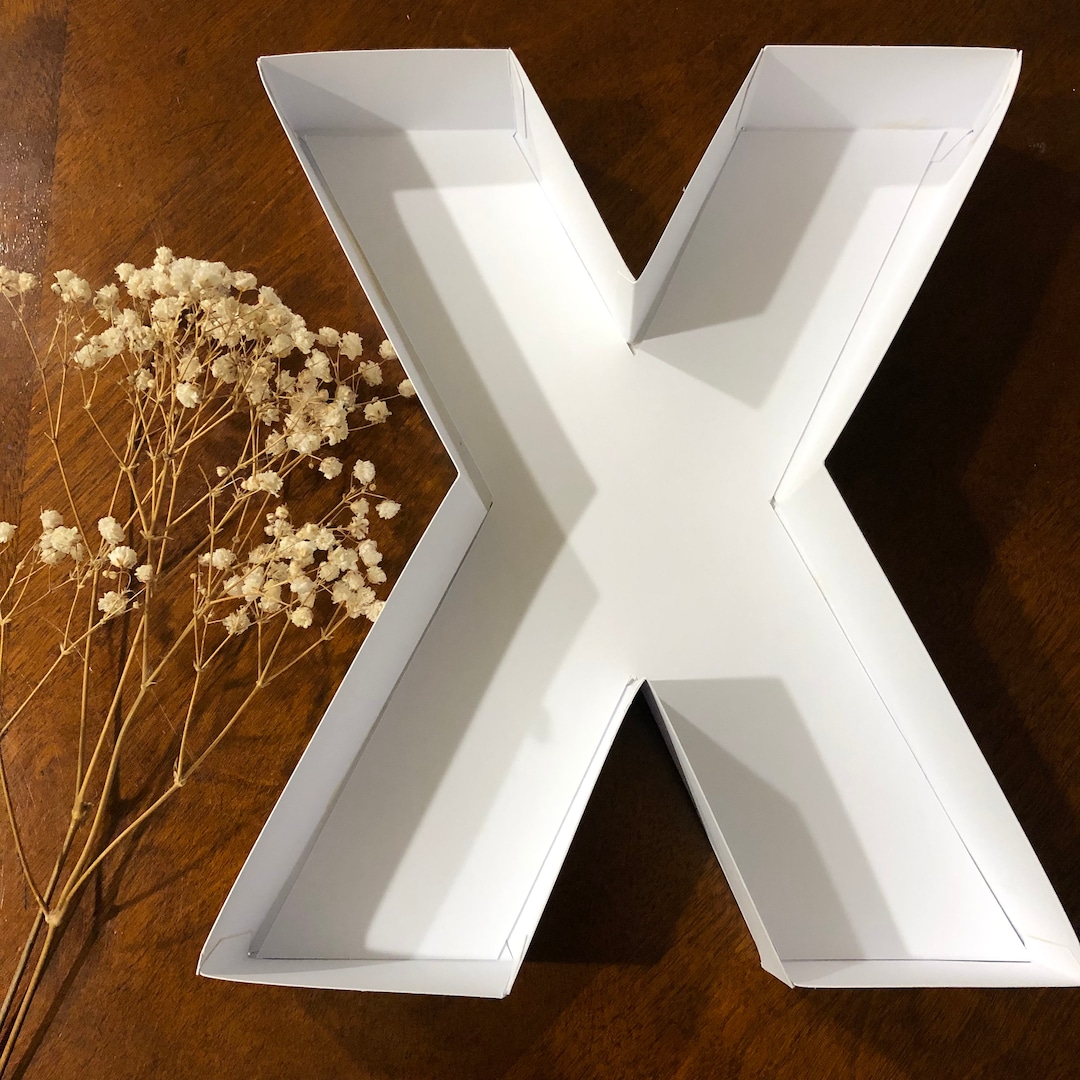 Fillable Box Letter X (size 10inch Tall) - Etsy