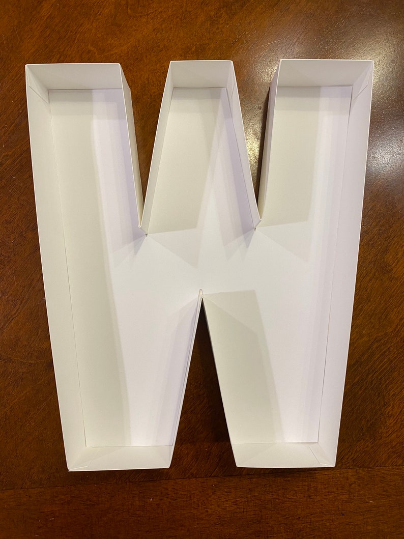 Fillable Box Letter W (size 10inch Tall) - Etsy