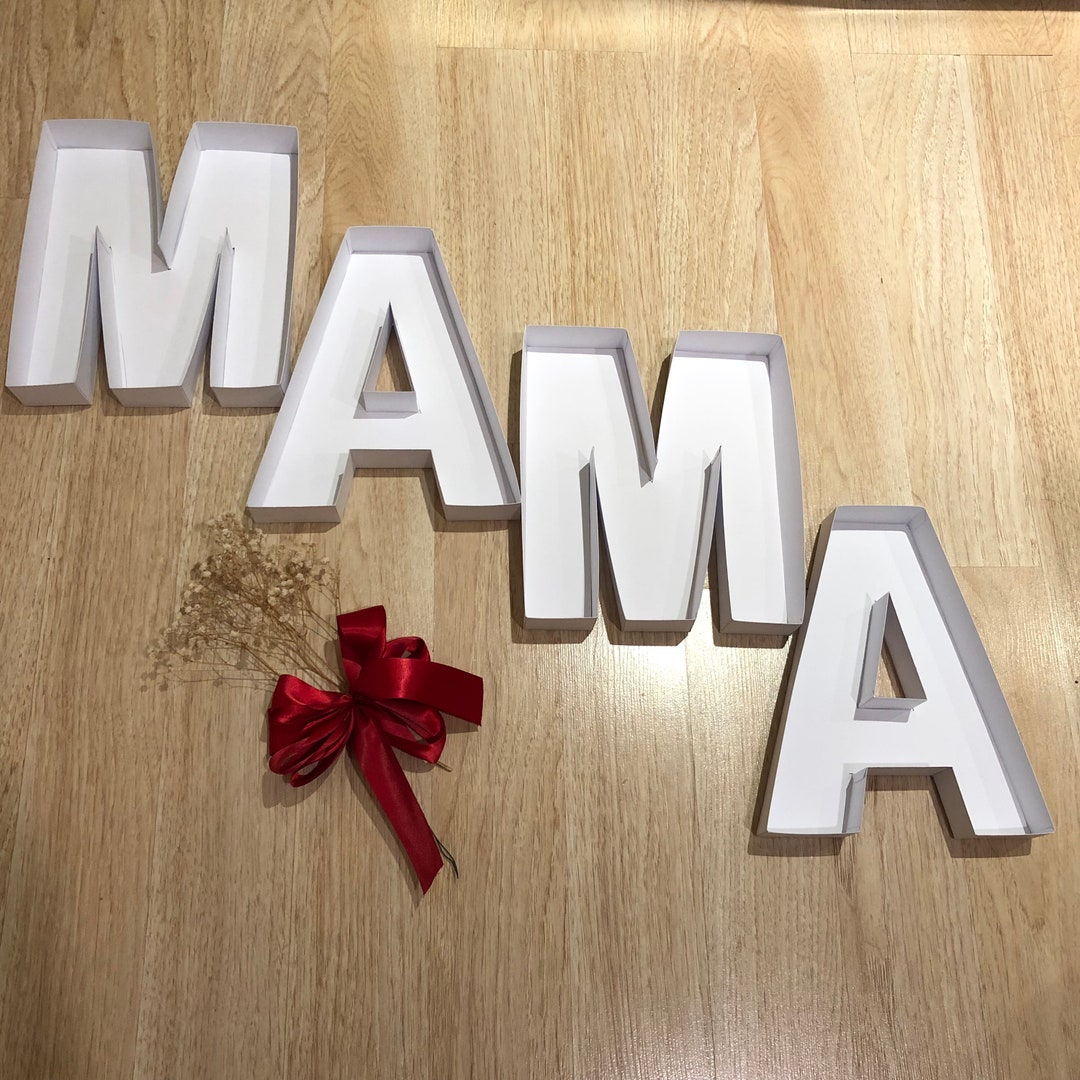 Fillable Letter Box Lot of 4 MAMA (size 10inch Tall) - Etsy