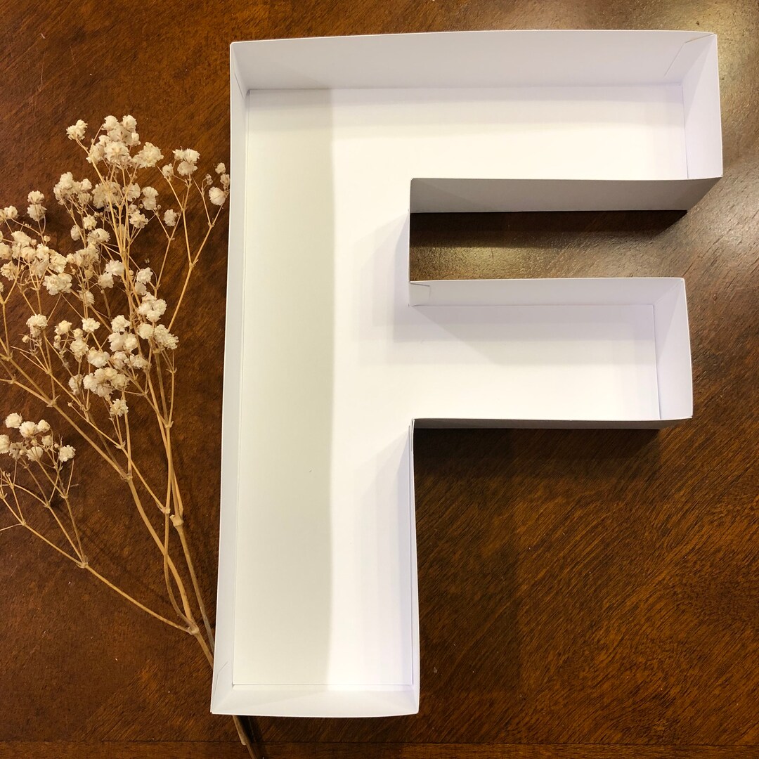 Fillable Box Letter F (size 10inch Tall) - Etsy