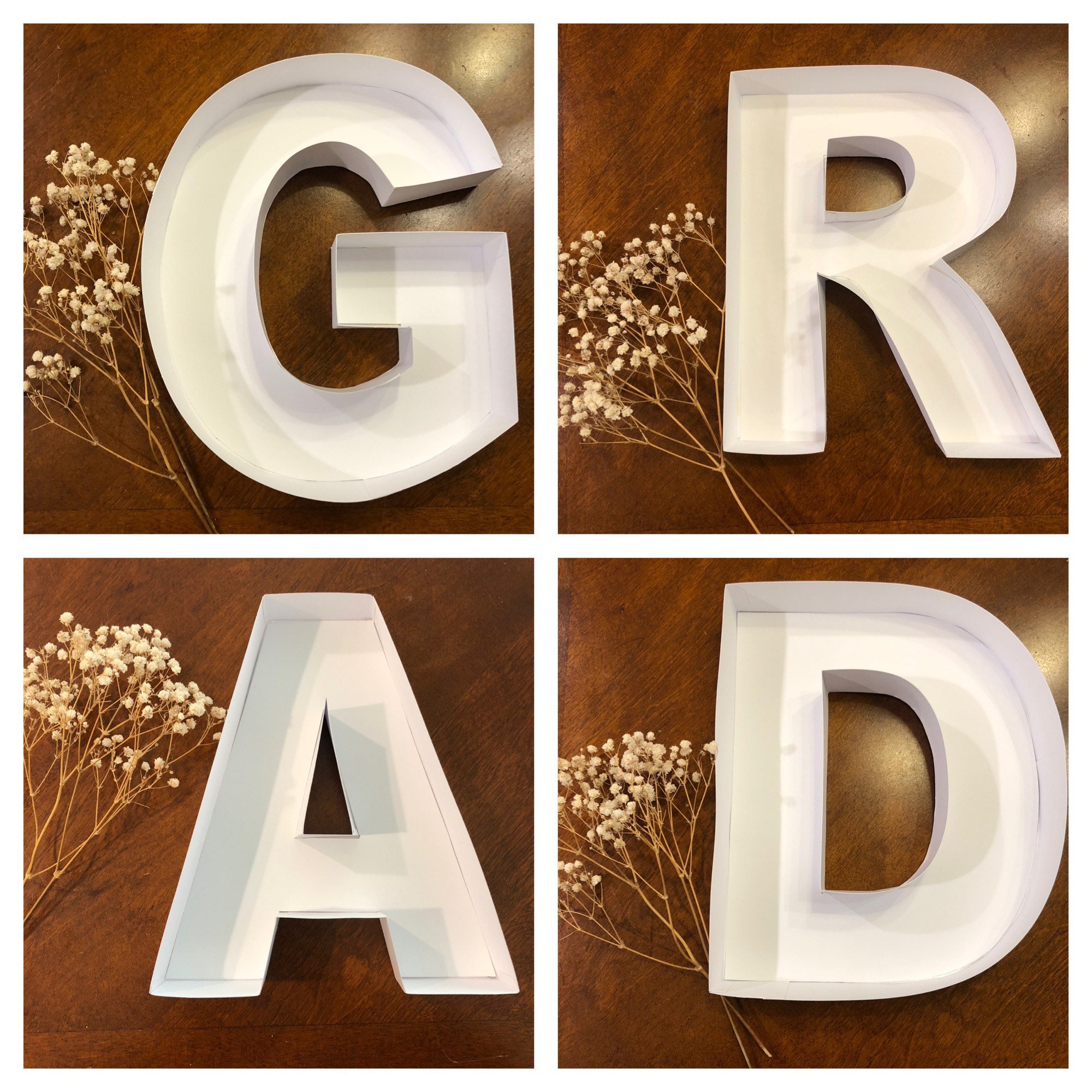 Fillable Letter Lot of 4 “GRAD” (size 10inch Tall) - Etsy