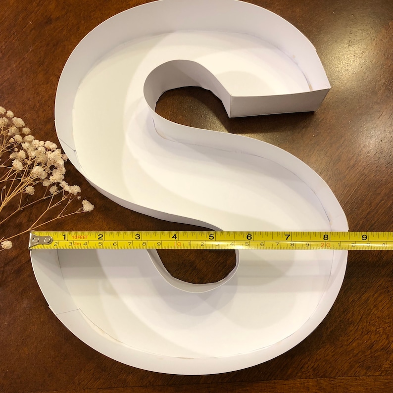 Fillable Box Letter S size 10inch Tall - Etsy