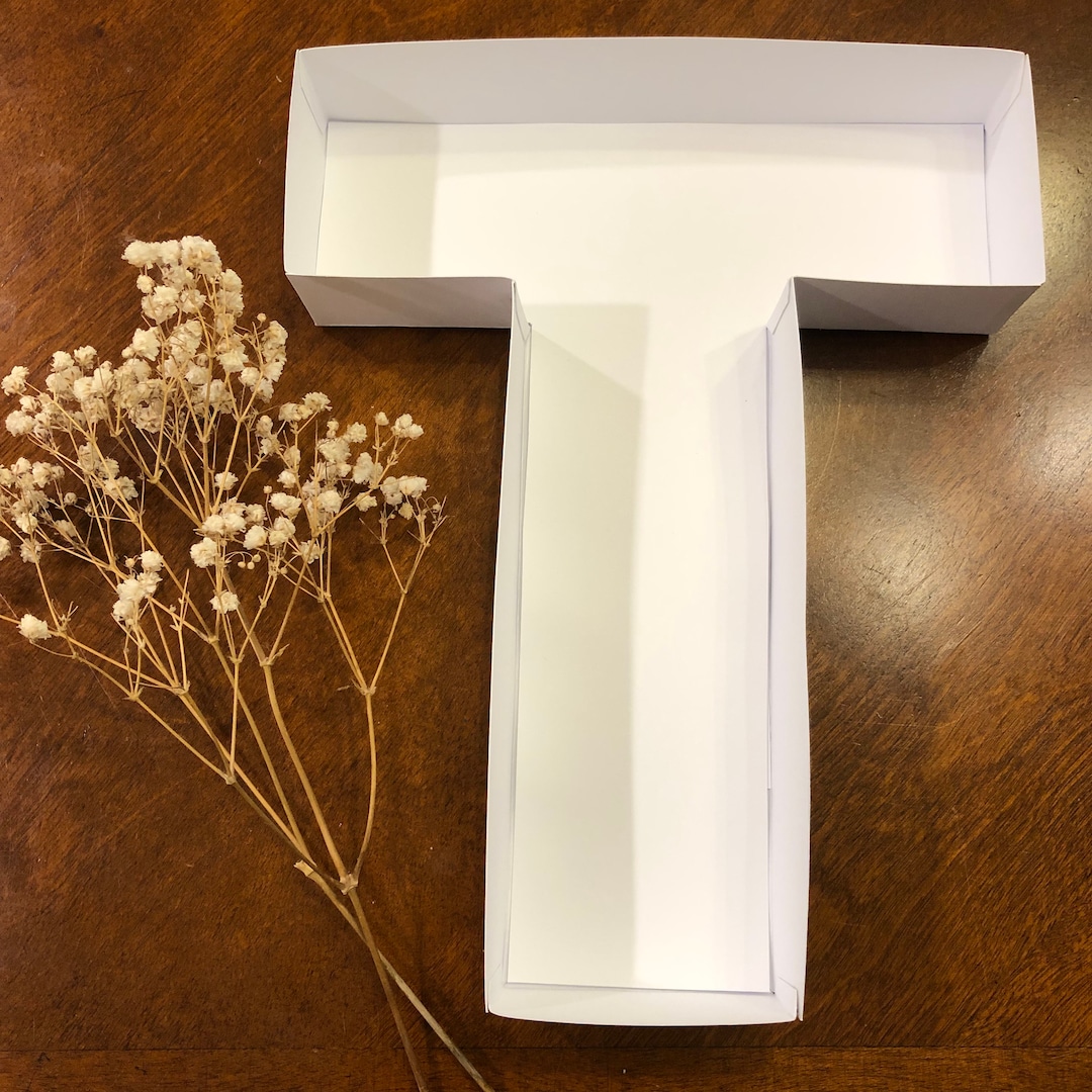Fillable Box Letter T (size 10inch Tall) - Etsy