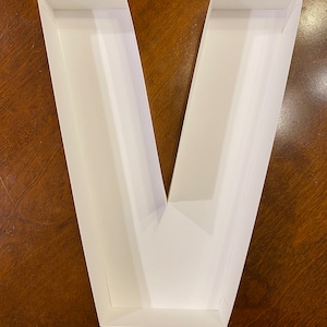 Fillable Box Letter V (size 10inch Tall) - Etsy