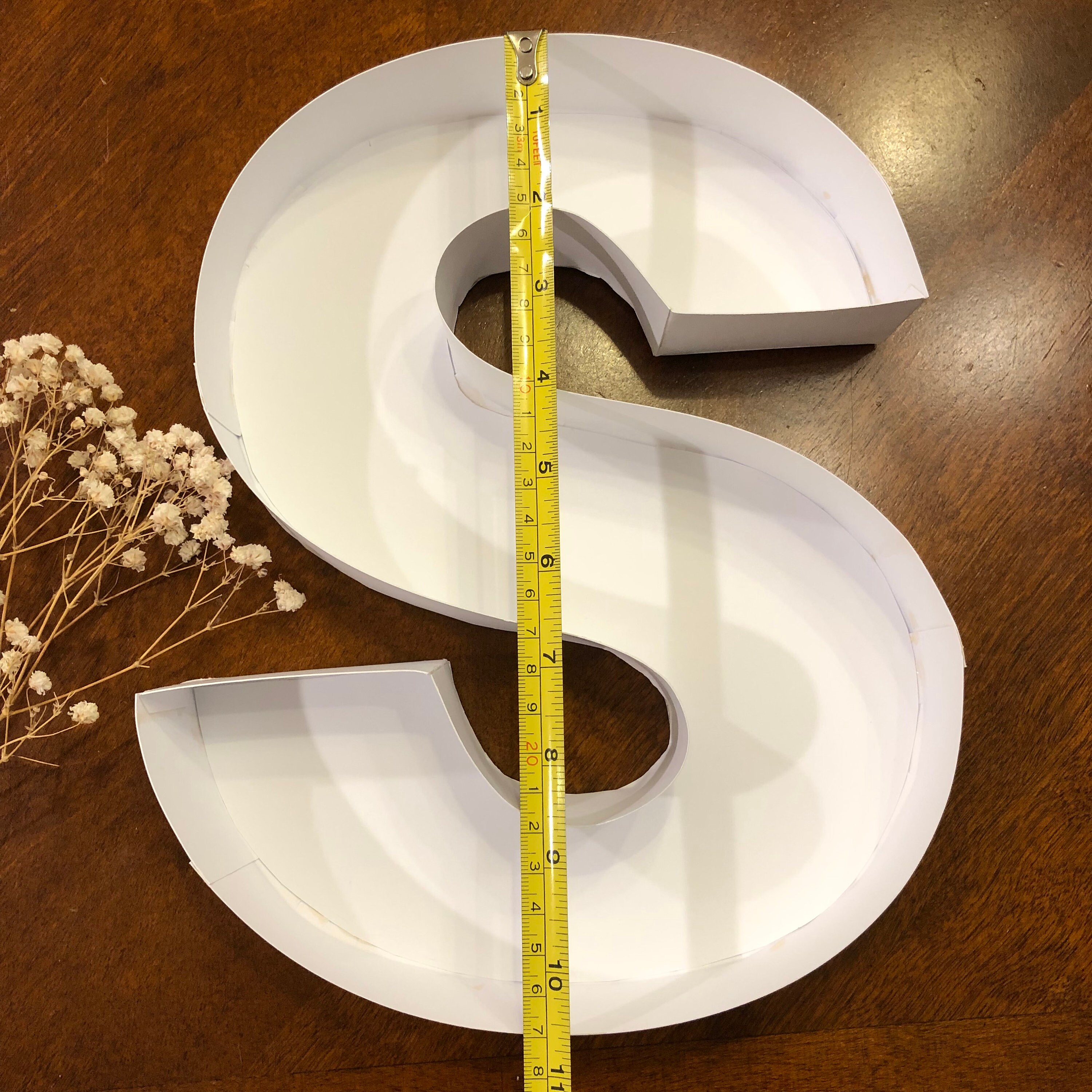Fillable Box Letter S (size 10inch Tall) - Etsy