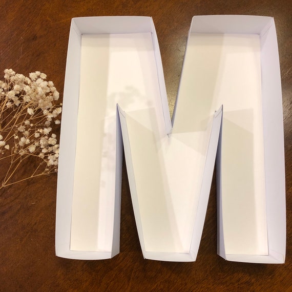 Fillable Box Letter M size 10inch Tall - Etsy