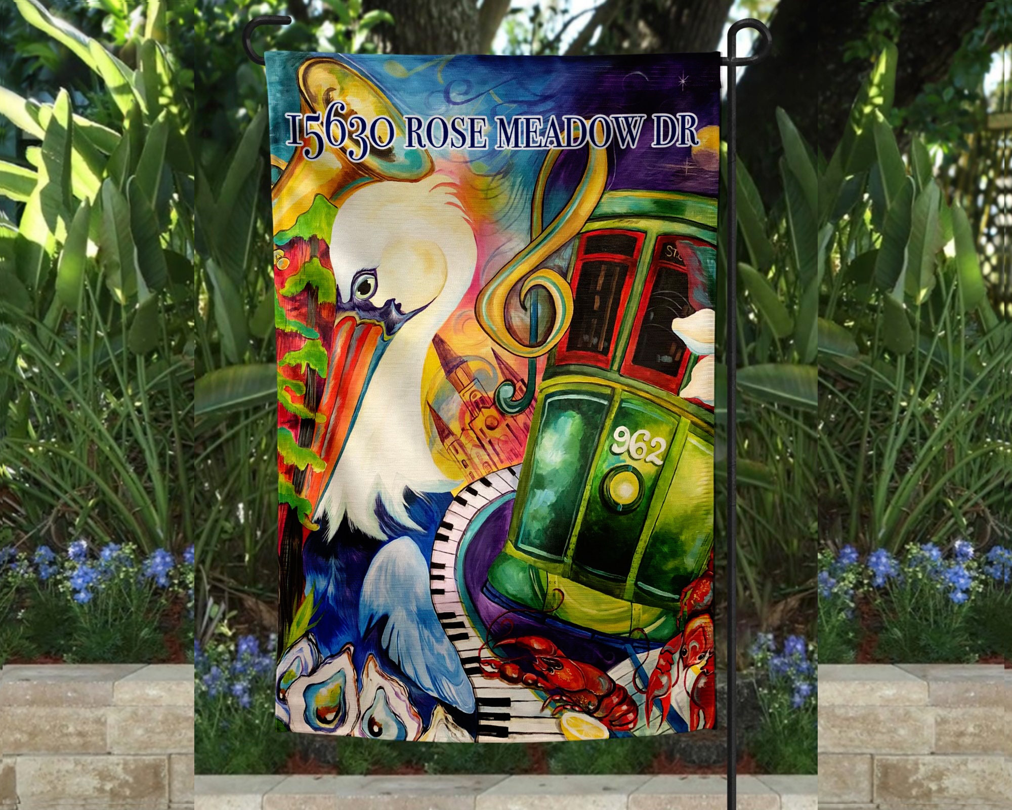 Pelican Nola Garden Flag - Etsy
