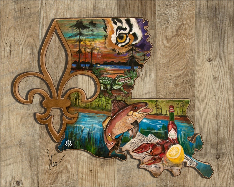 Louisiana Bayou Pride-a Paper Print - Etsy