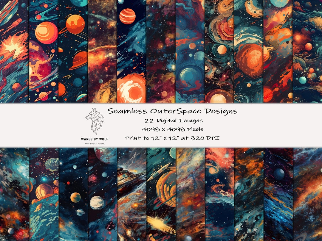 Background Outer Space Digital Paper Space Digital Design Space ...