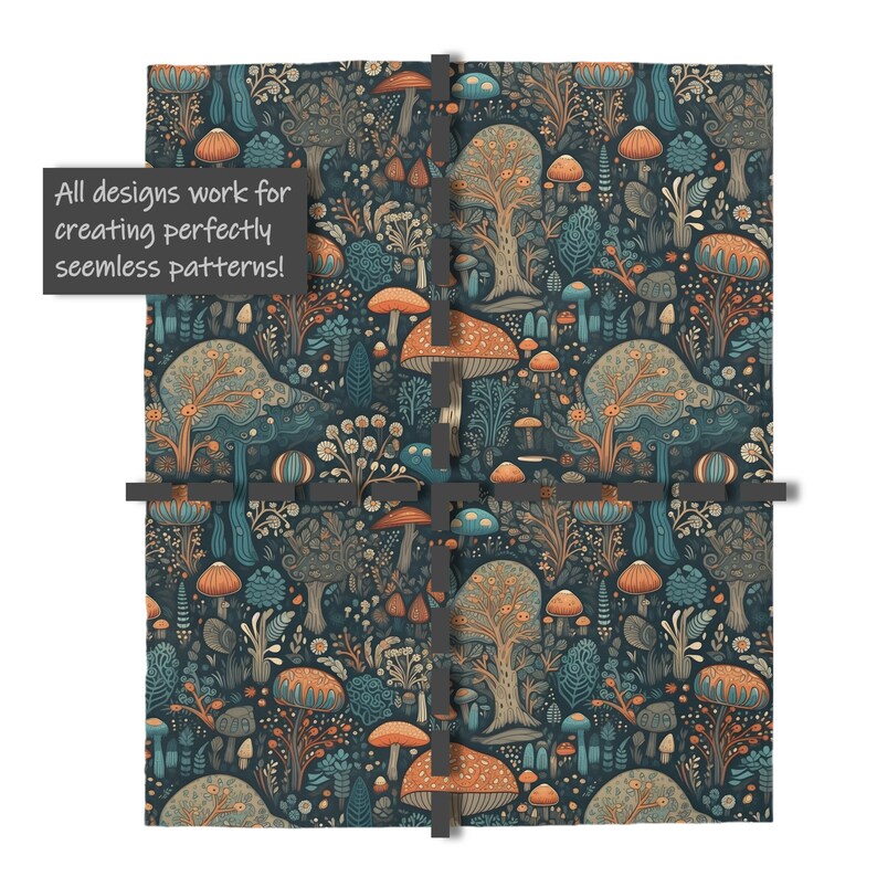 55 Pack - Forest Patterns Digital Paper, Seamless Digital Forest ...