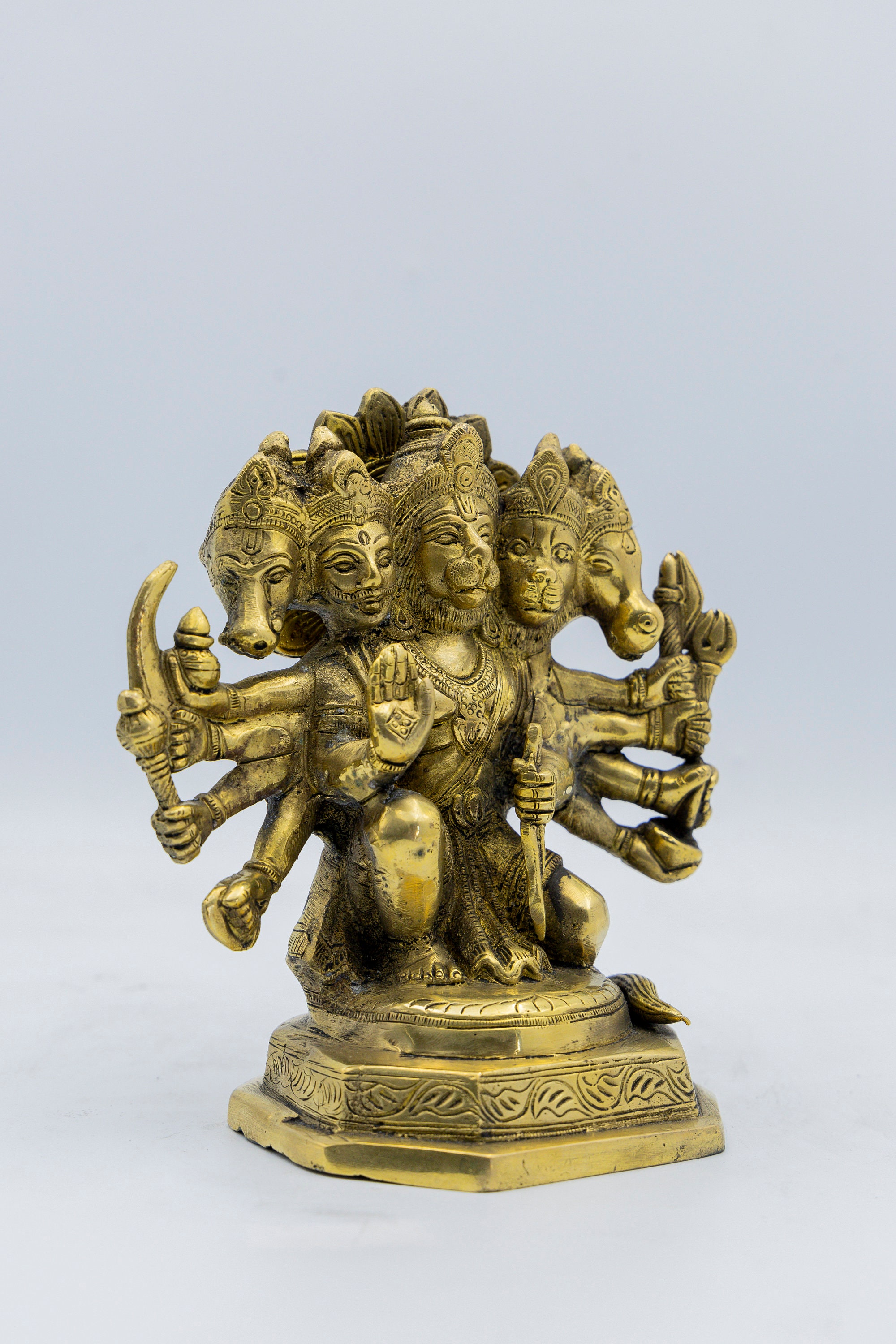Panchmukhi Hanuman Statue Bajrang Bali Sculpture, Monkey God, Devotee ...