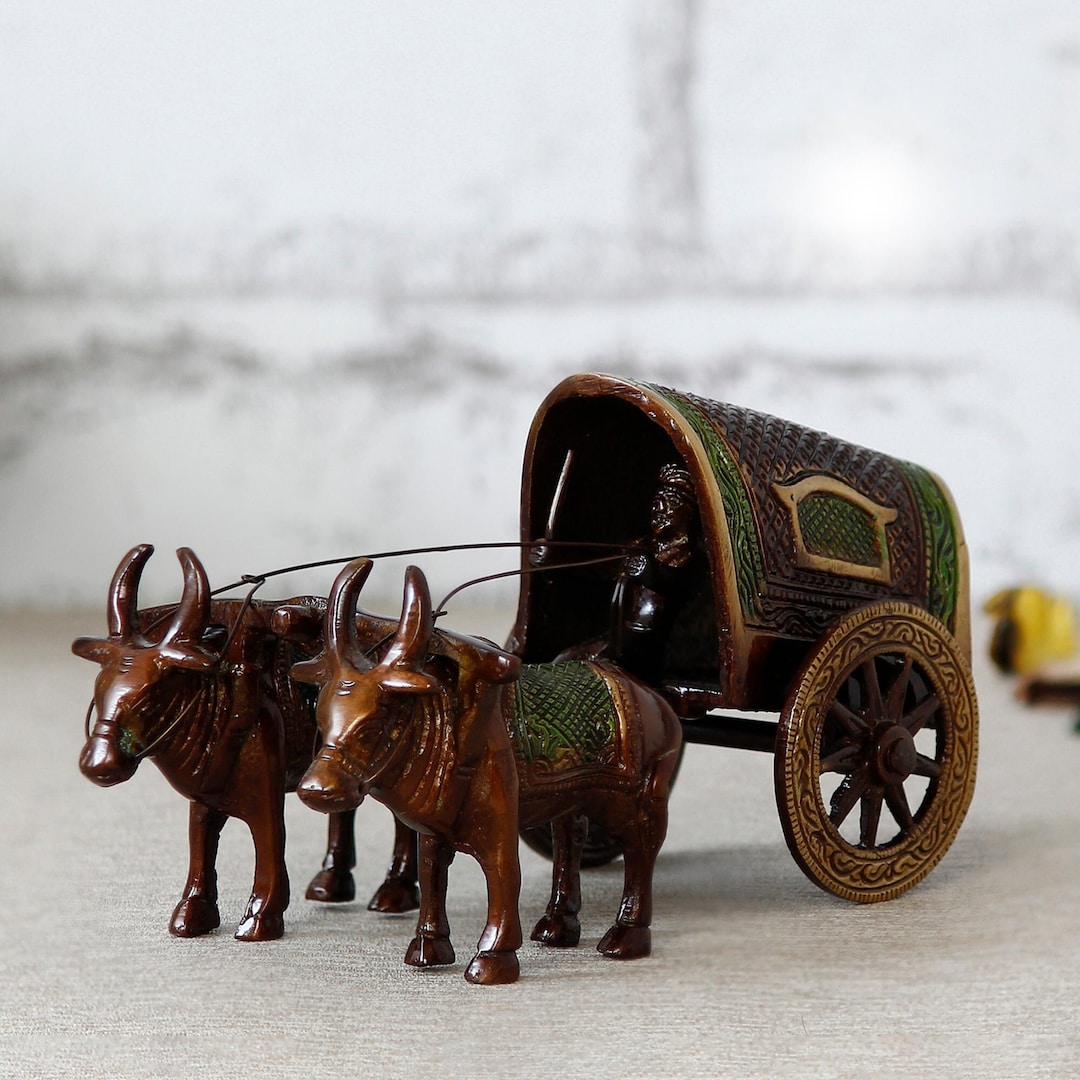 Brass Village Bullock Cart Decor Showpiece Home Decor Items - Etsy