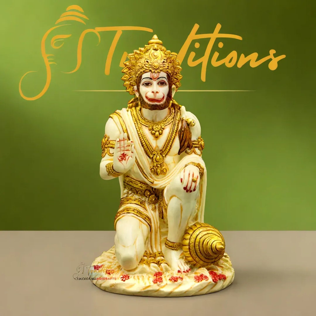 Lord Hanuman Statue Sculpture for Good Luck, Fortune & Strength Hindu ...
