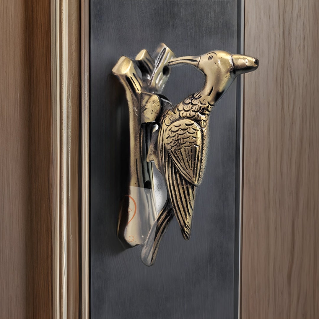 Woodpecker Bird Shape Doorbell Victorian Style Solid Brass - Etsy