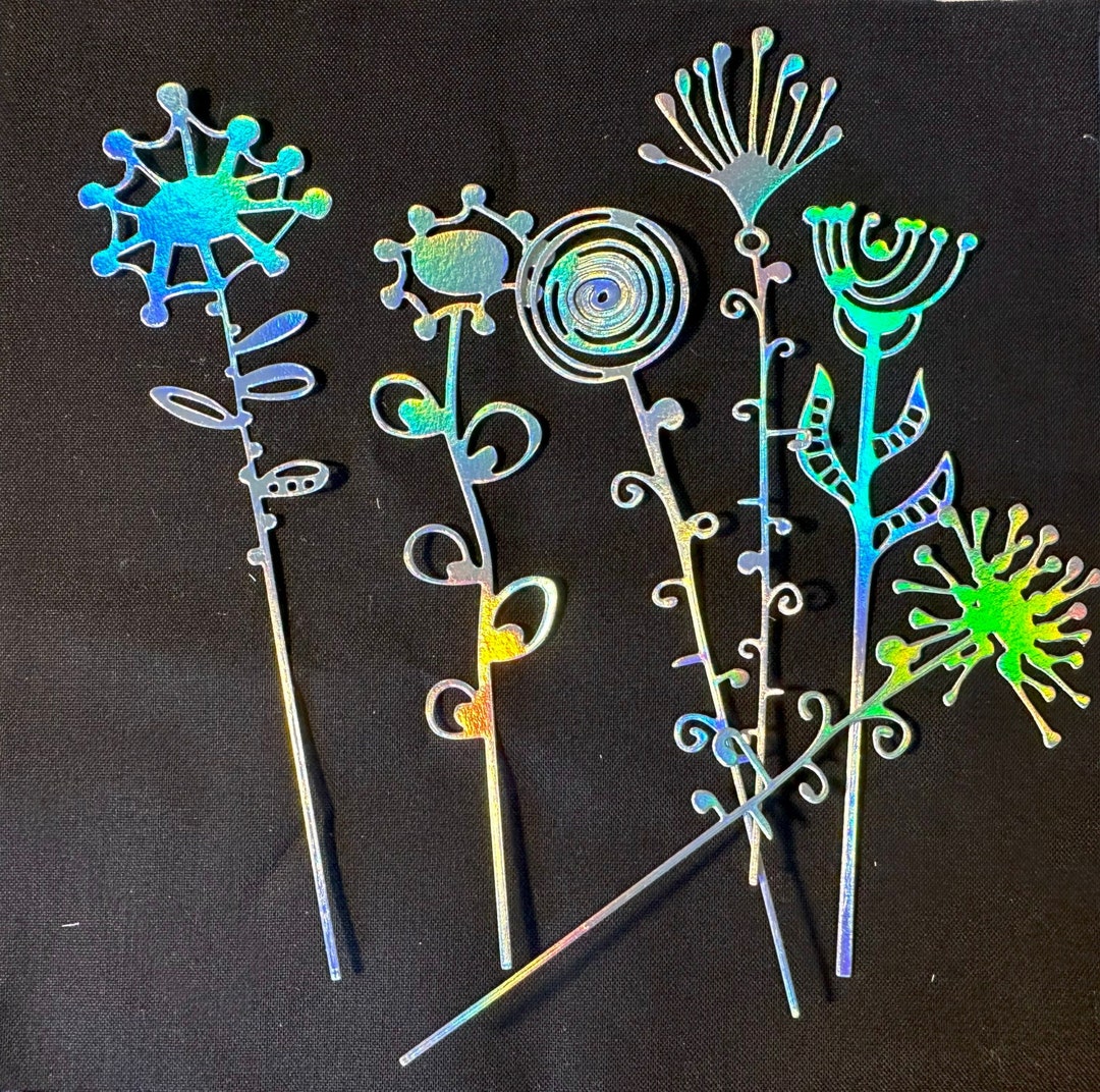 Tim Holtz Die Cuts Artsy Stems Holographic Set of 12 - Etsy