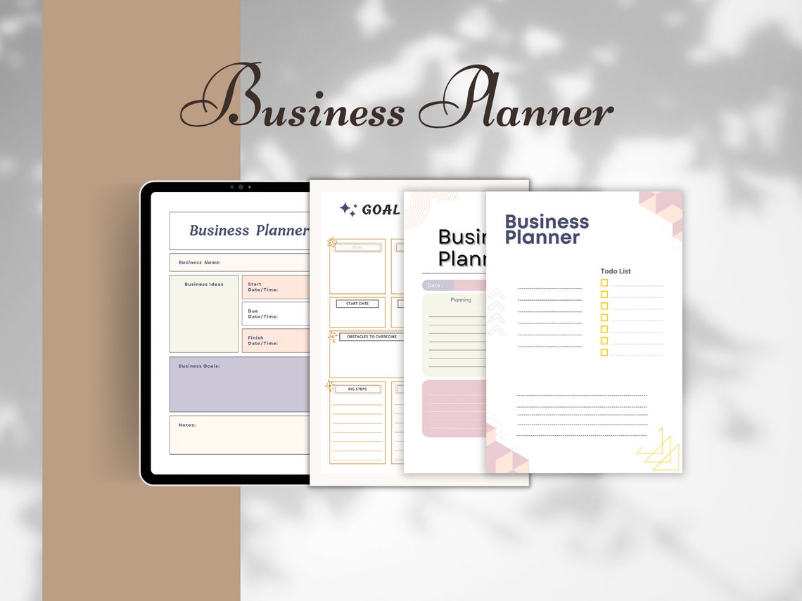 Business Planner, Planner Printable, Business Planner Pdf, Business ...