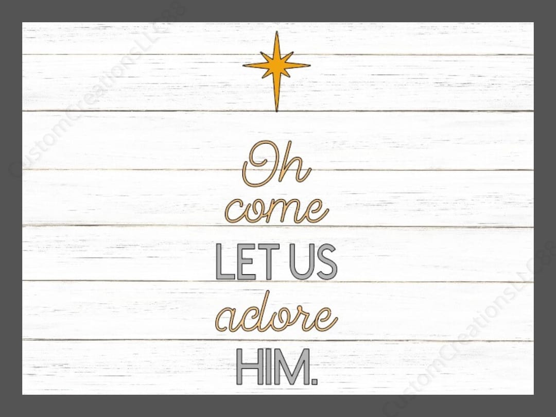 Oh Come Let Us Adore Him Bulletin Board Kit / School Church Office ...