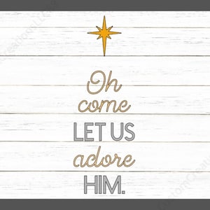 Oh Come Let Us Adore Him Bulletin Board Kit / School Church Office ...