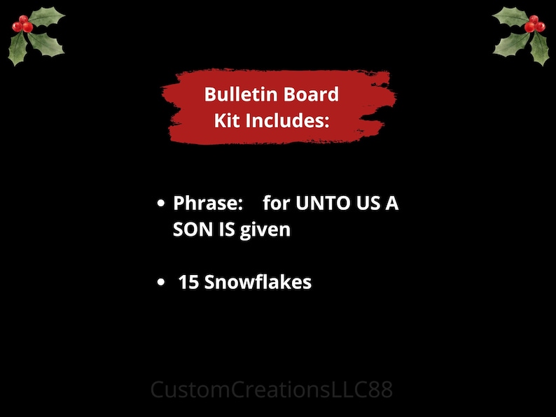 For Unto Us a Son is Given Bulletin Board Kit /forgiven/school Church ...