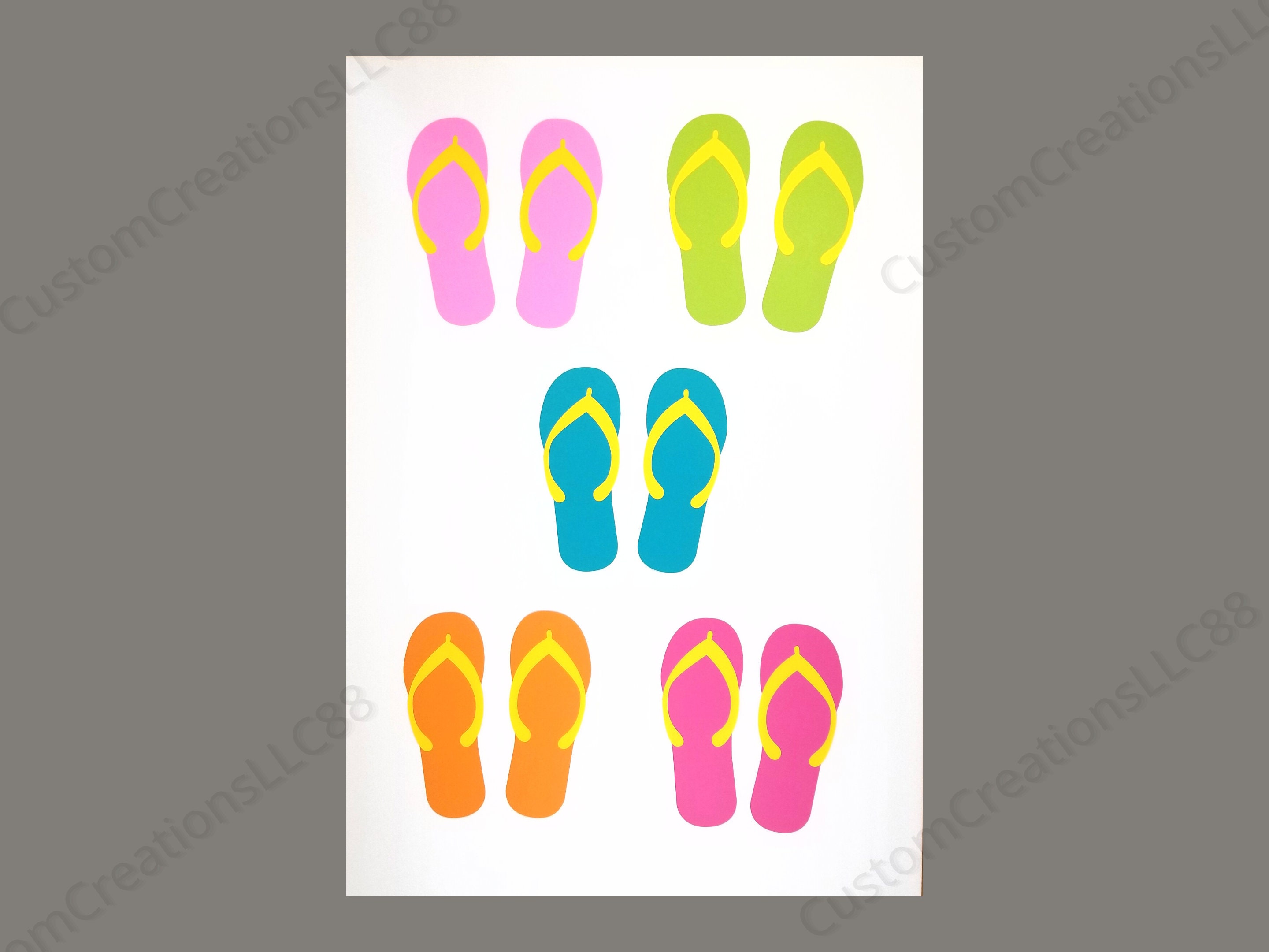 Bright Summer Flip Flop Bulletin Board Kit / VBS/ New School Year/ Flip ...