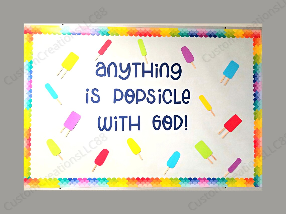 Bright Fun Summer Anything is Popsicle This Bunch Bulletin Board Kit ...