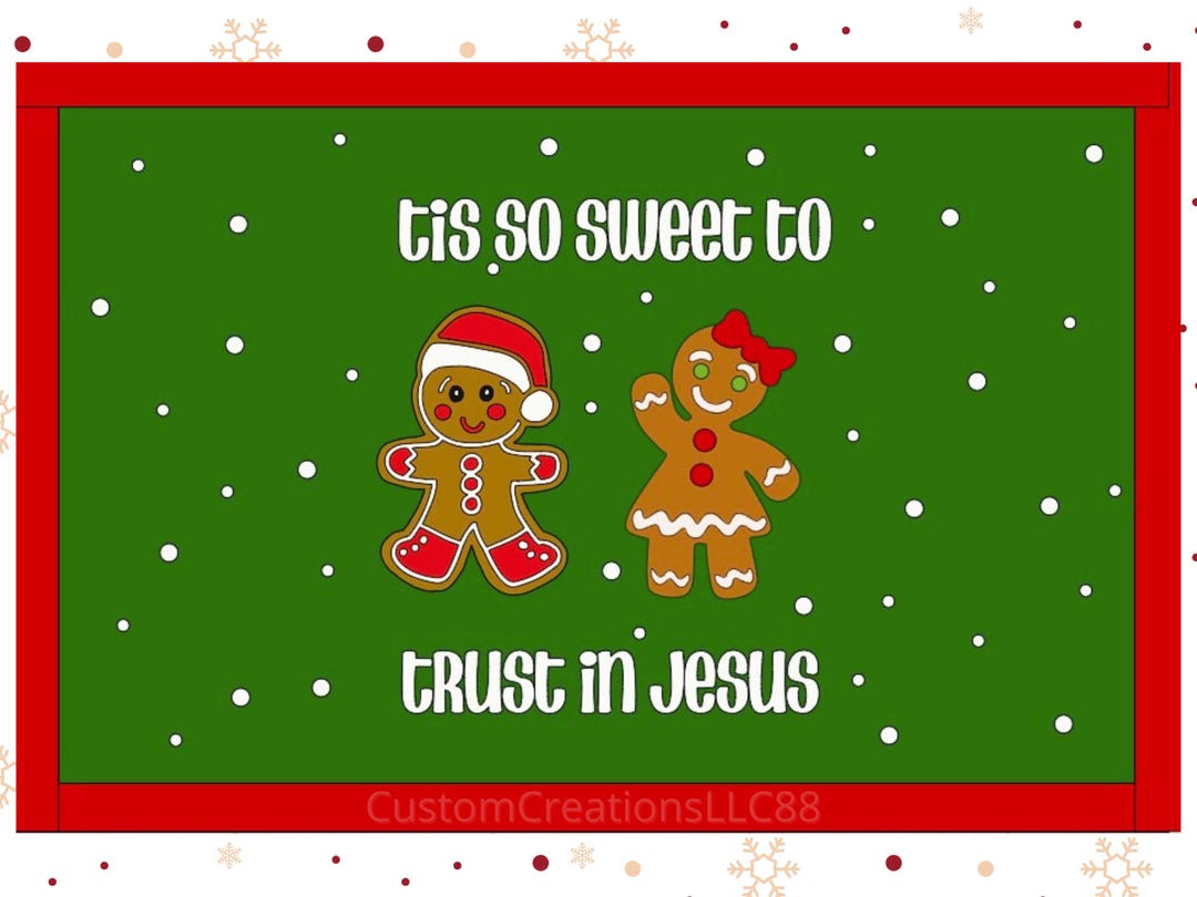 Gingerbread Cookies Bulletin Board Kit/tis so Sweet Trust in Jesus ...