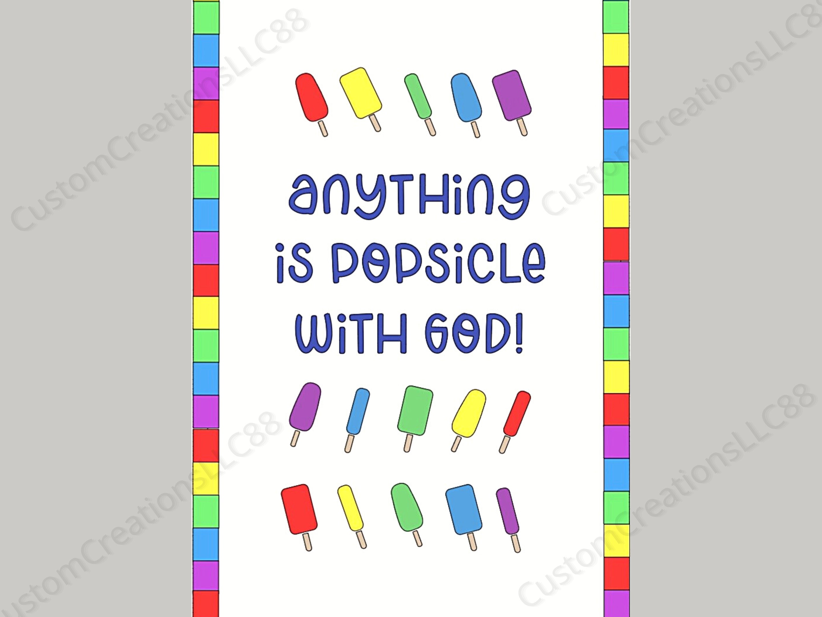 Bright Fun Summer Anything is Popsicle This Bunch Bulletin Board Kit ...
