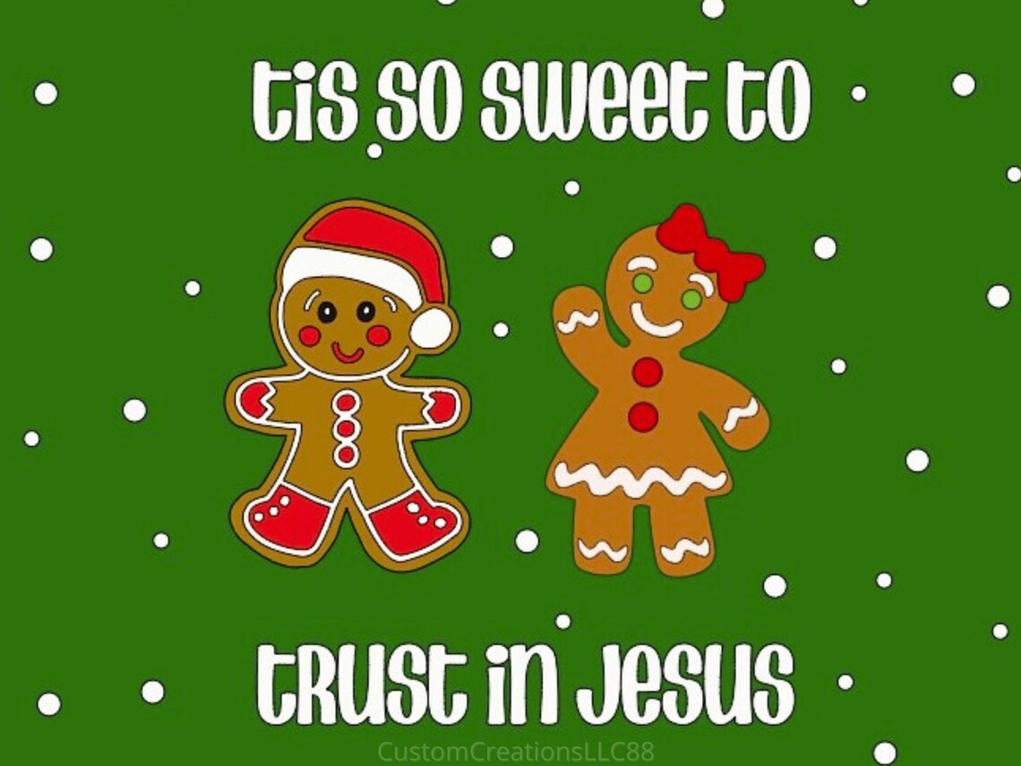 Gingerbread Cookies Bulletin Board Kit/tis so Sweet Trust in Jesus ...