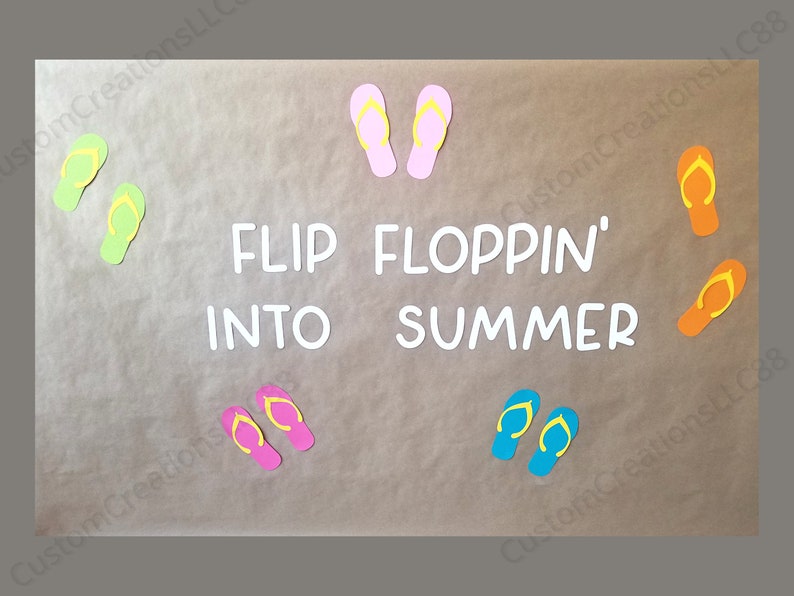 Bright Summer Flip Flop Bulletin Board Kit / VBS/ New School Year/ Flip ...