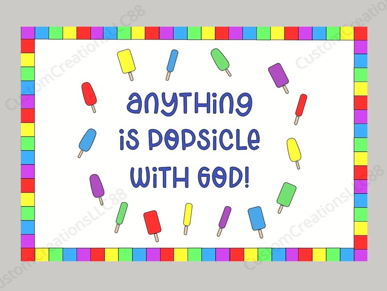 Bright Fun Summer Anything is Popsicle This Bunch Bulletin Board Kit ...
