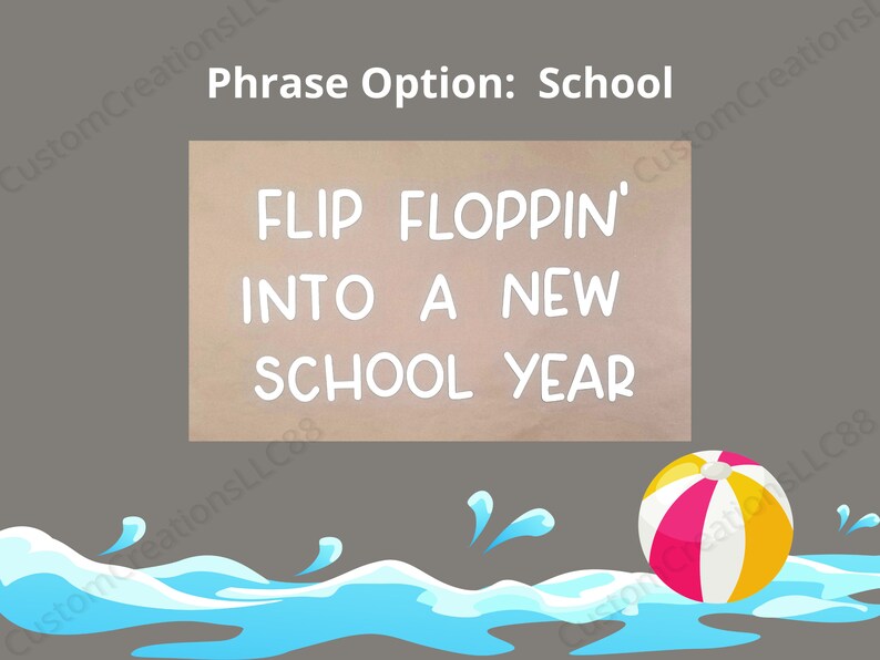 Bright Summer Flip Flop Bulletin Board Kit / VBS/ New School Year/ Flip ...