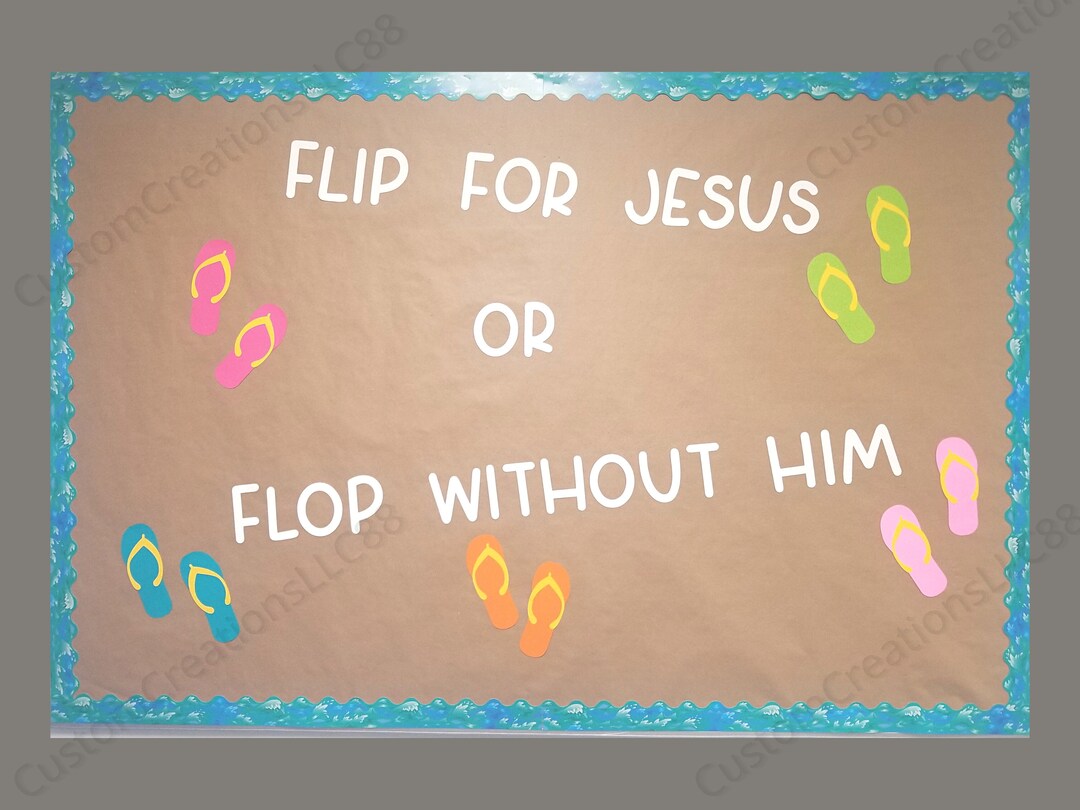 Bright Summer Flip Flop Bulletin Board Kit / VBS/ New School Year/ Flip ...